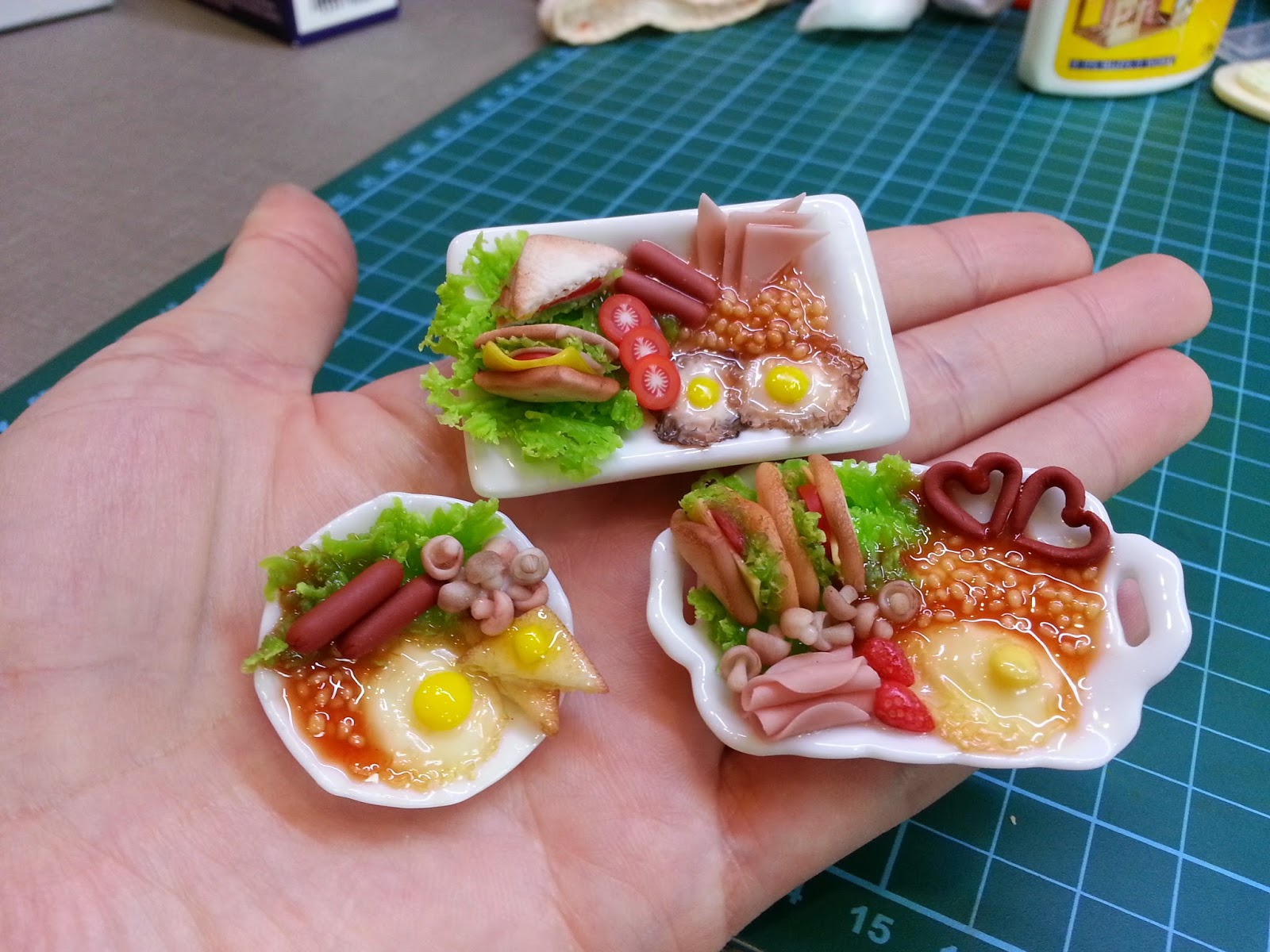 My Paper Clay Projects: Miniature Breakfast