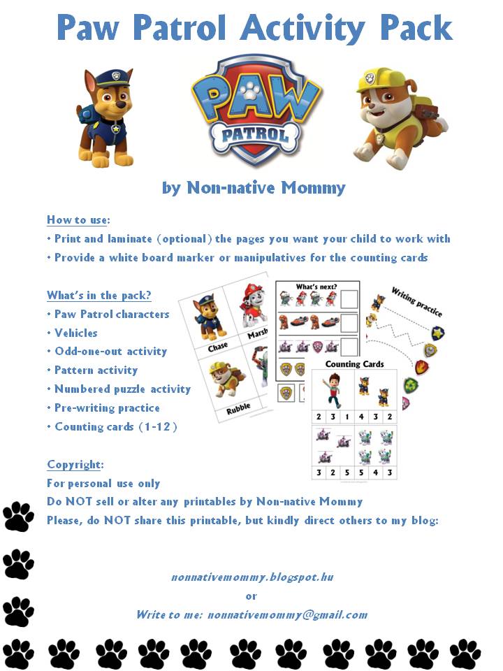 Non-native Mommy: Free printables