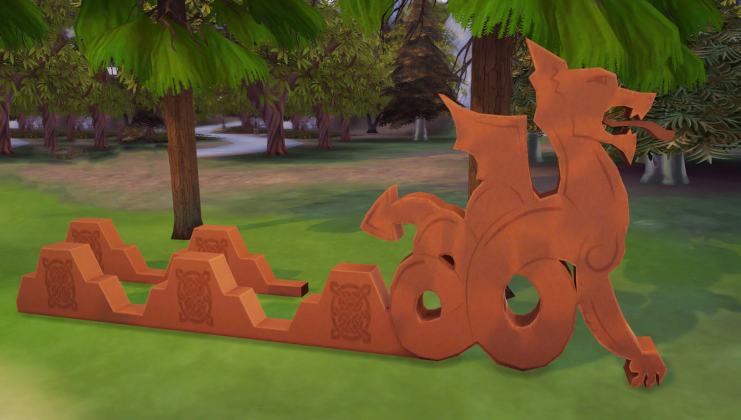 Dragon Valley: a Sims 3 roof ornament conversion by Valhallan