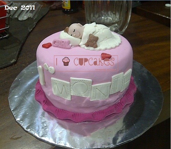 I Love Cupcakes: Baby full month mini cake
