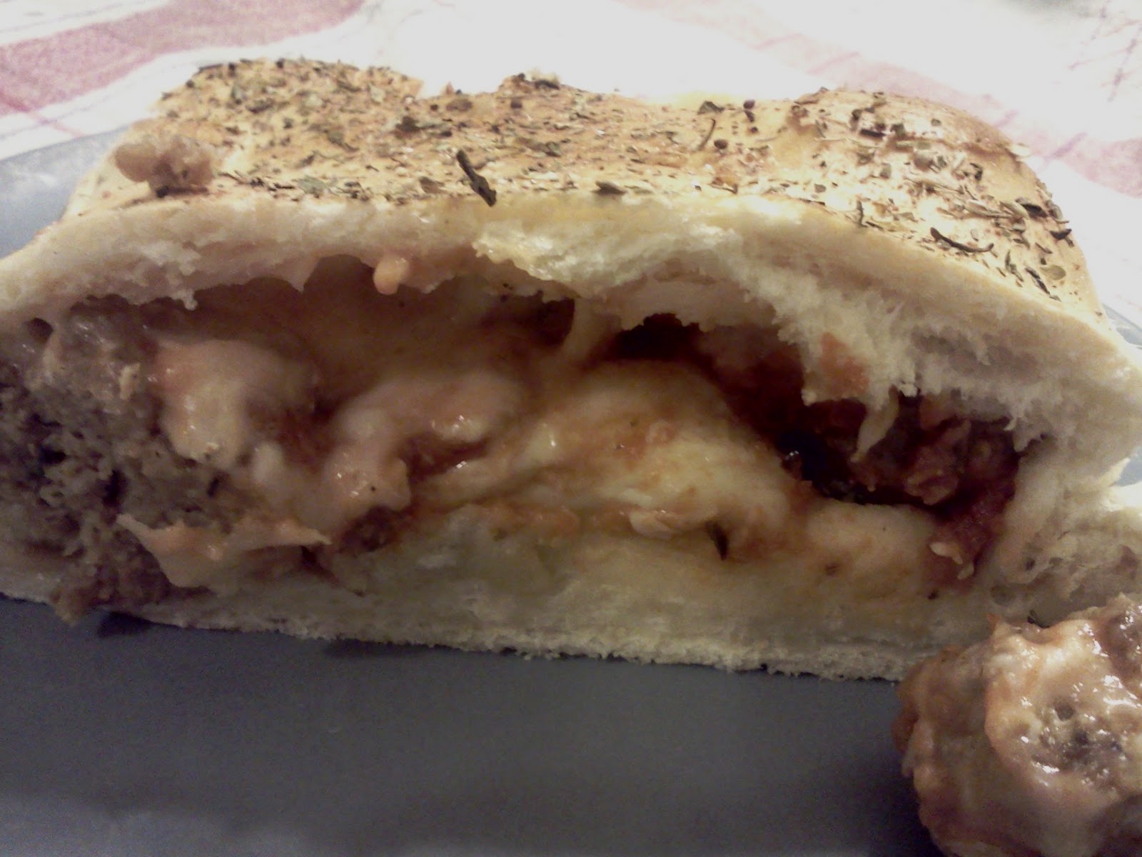 To A Mans Heart & A Womans Thighs: Meatball Calzone (Taste of Home)