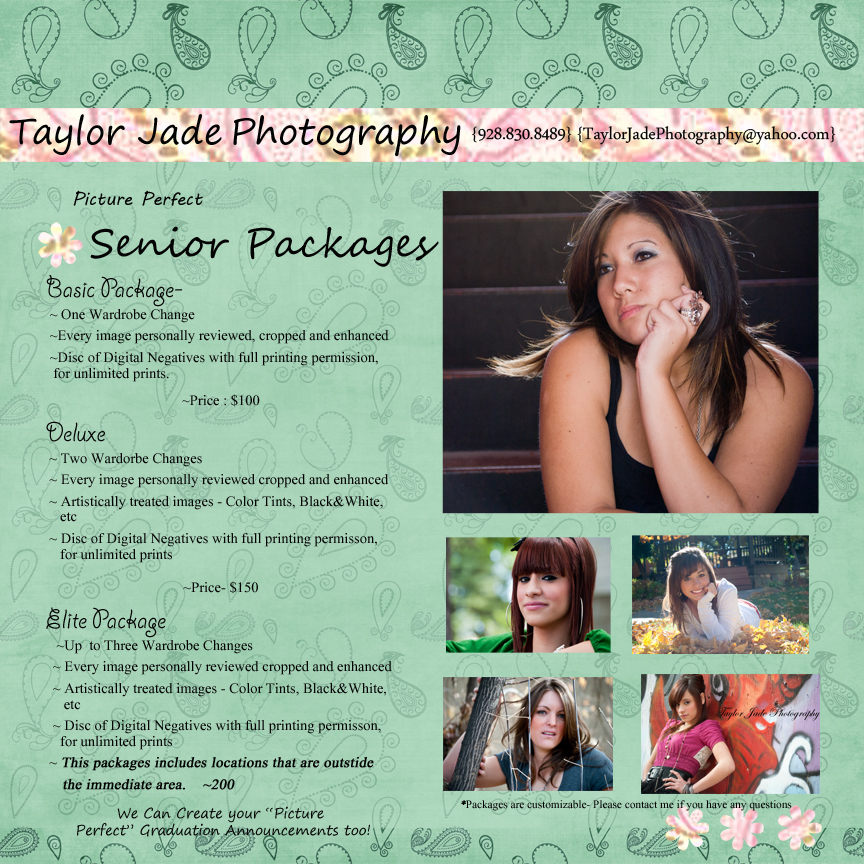 Taylor Jade Photography: Senior Portrait Packages
