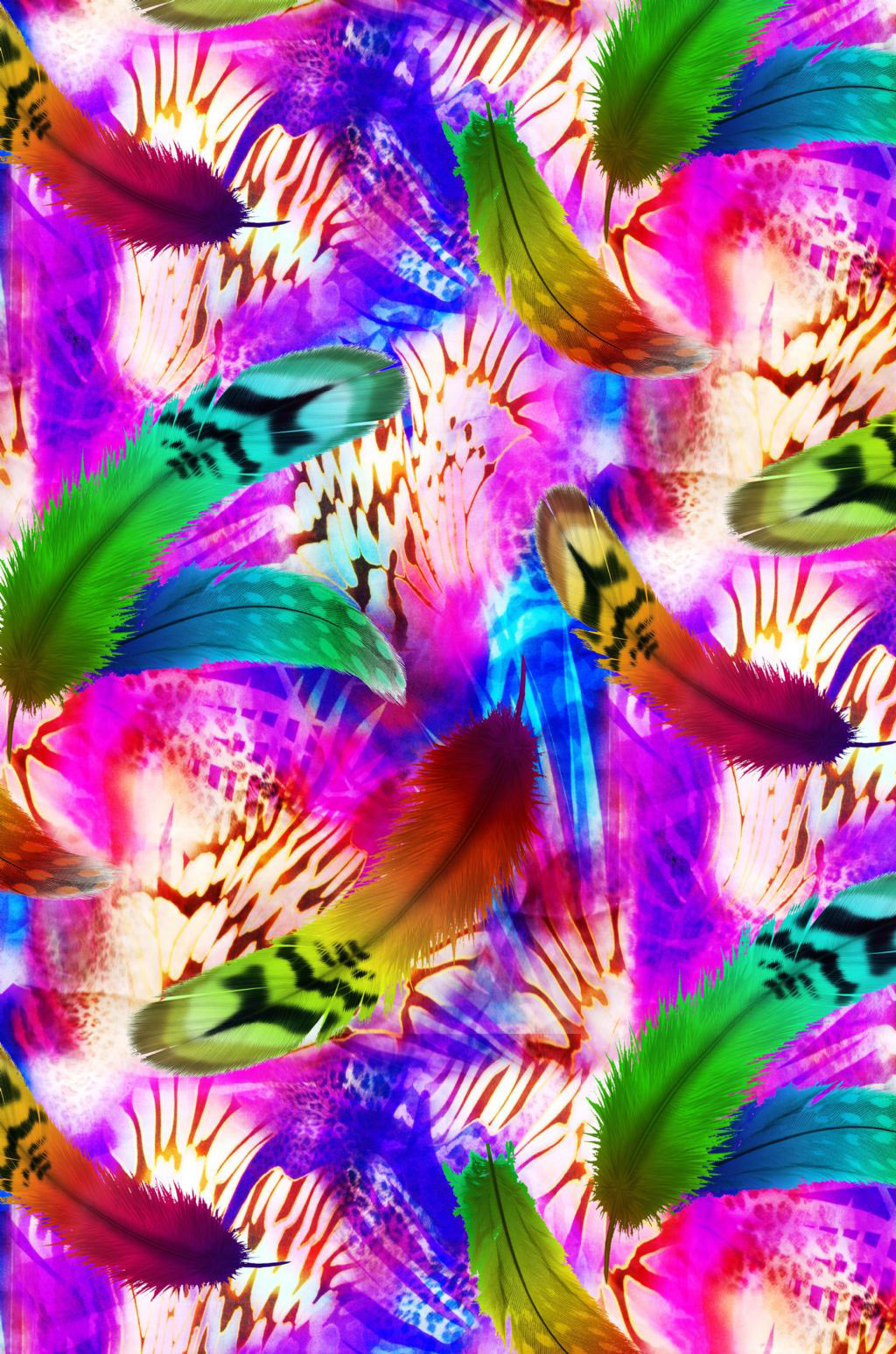 DİGİTAL PRİNT PAİNTİNG FEATHER COLLAGE | Joy Design Studio