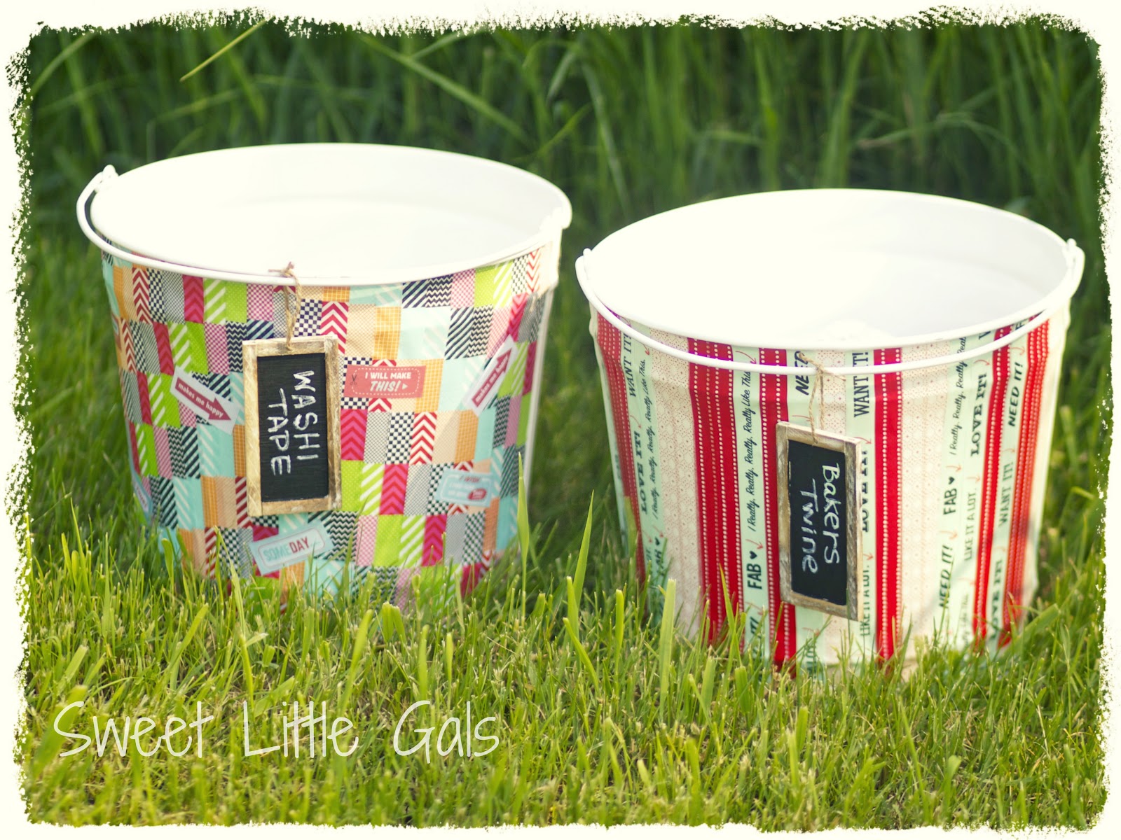 Sweet Little Gals: Washi Taped Buckets