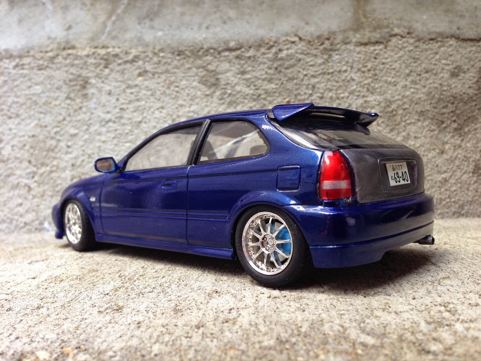 R-WORKS: [Finished model] [FUJIMI] HONDA EK9 CIVIC TYPE R Blue