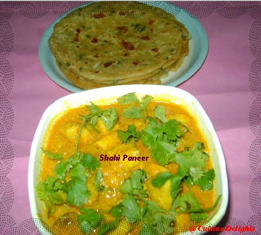 Shahi Paneer ~ Royal Treat - Cuisine delights