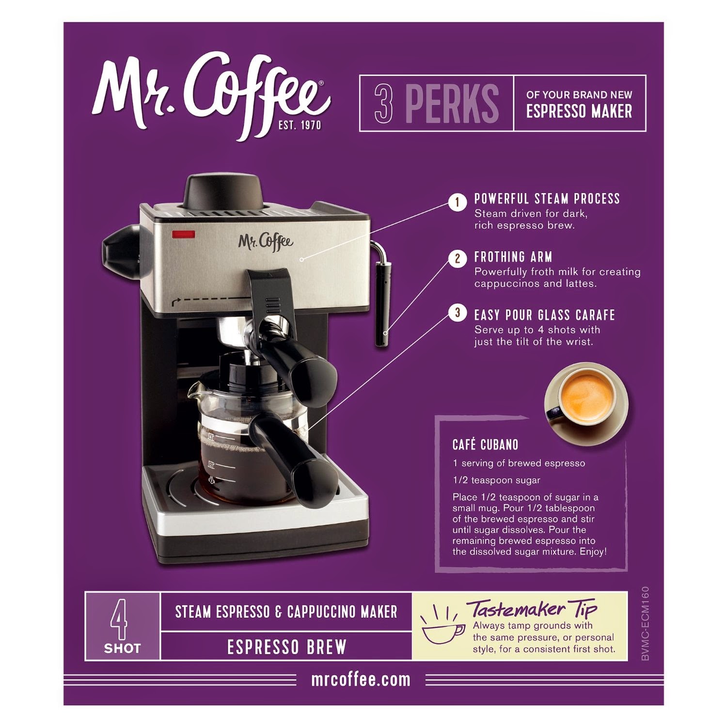 Home, Garden & More...: Mr Coffee ECM160 4-Cup Steam Espresso Machine ...