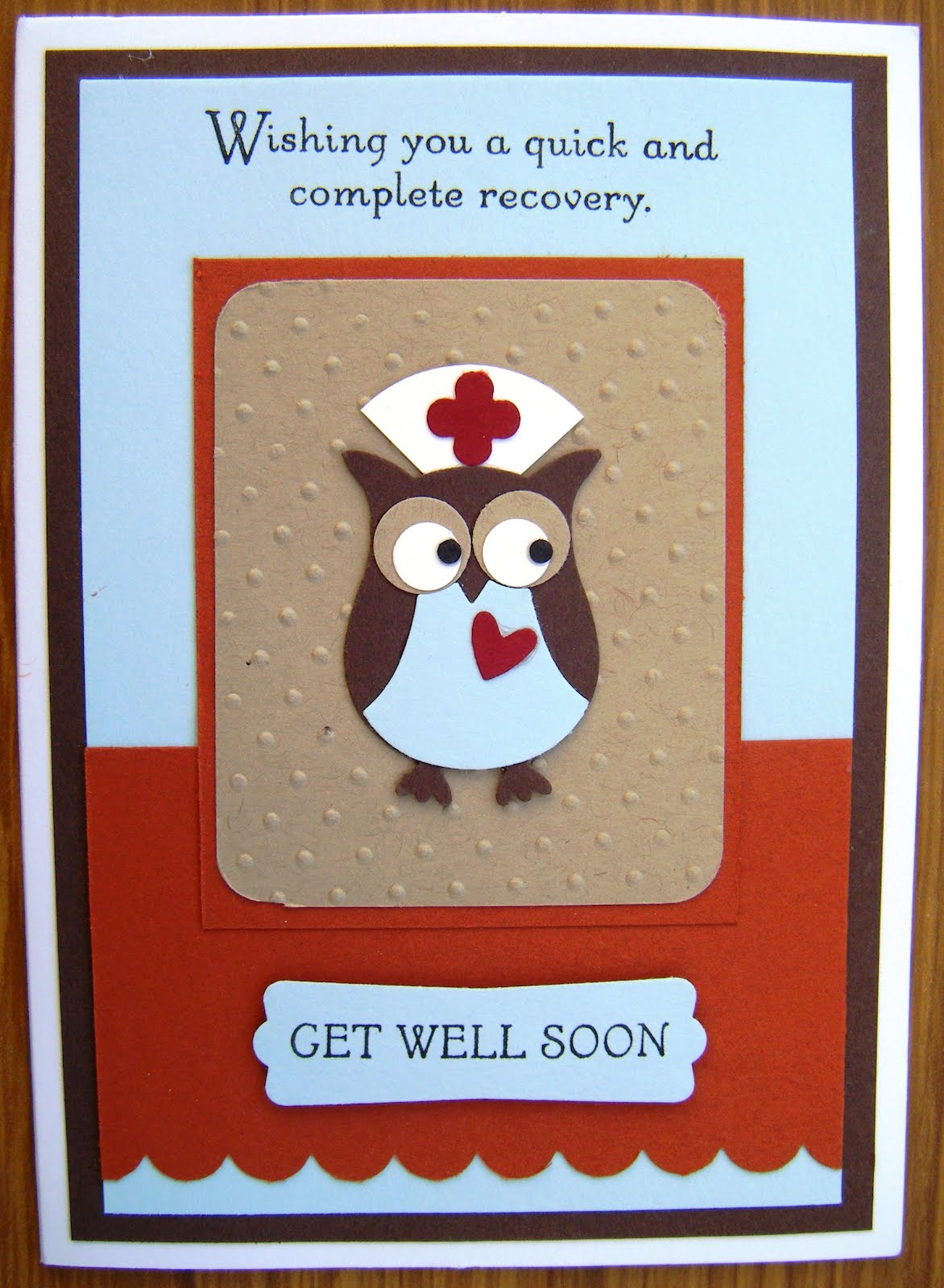 Kate's Krafts: Speedy recovery card for Stuart