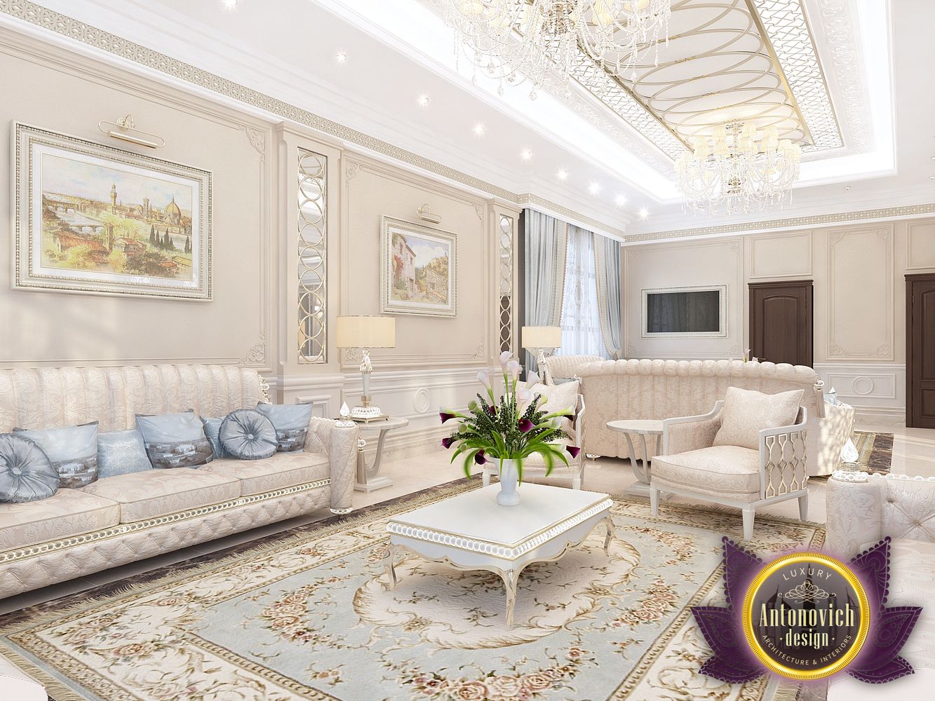 LUXURY ANTONOVICH DESIGN UAE: Modern living room ideas by Katrina ...