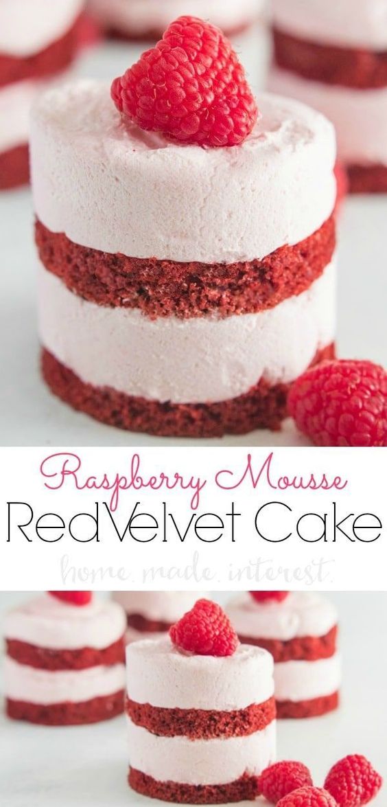 RASPBERRY MOUSSE RED VELVET CAKE - CUCINA DELICIOUS