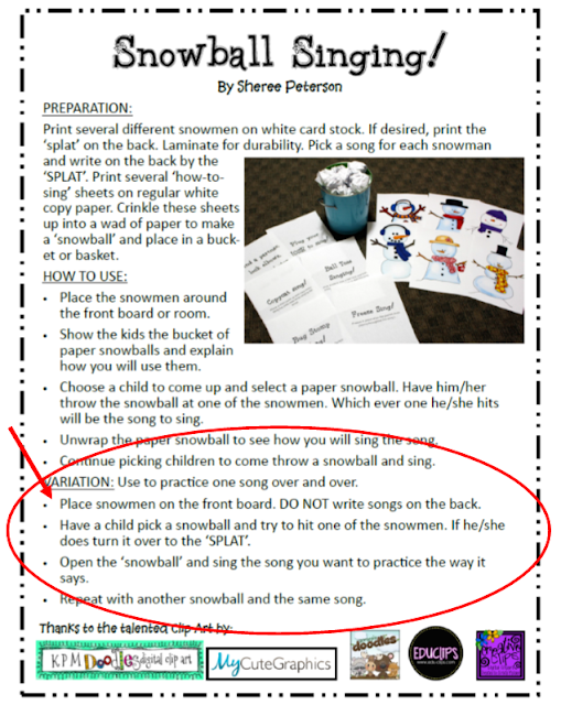 The Primary Pad: Snowball Singing 2