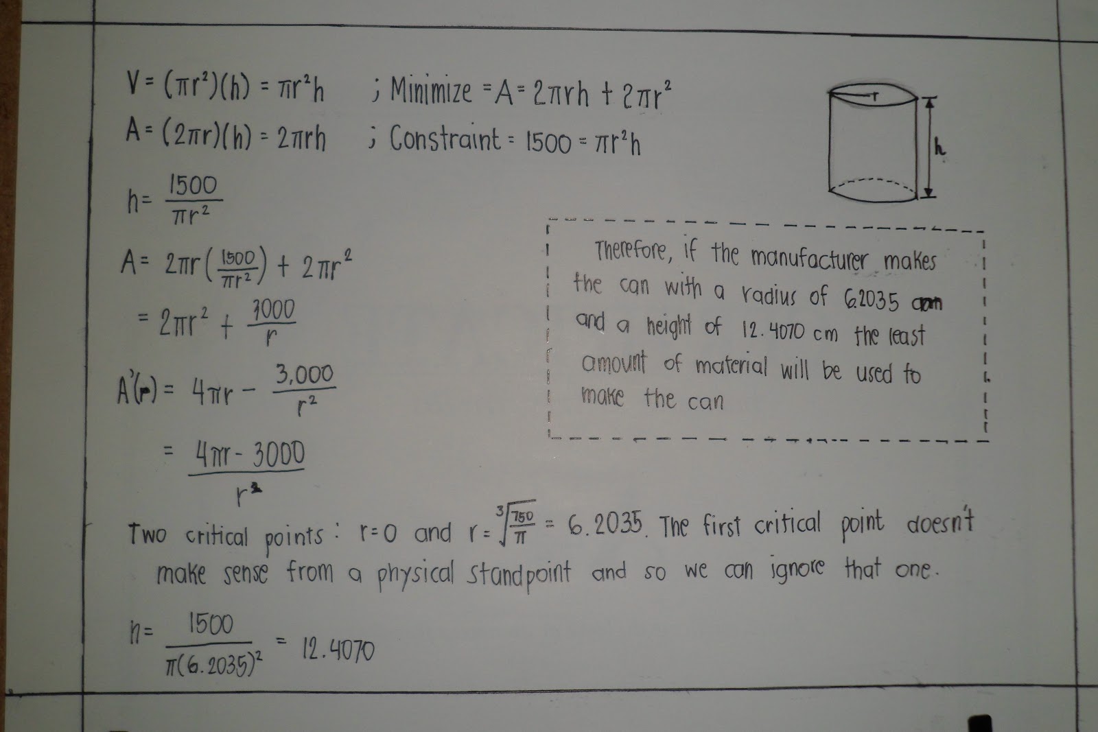 STEM 2E Basic Calculus: Optimization: Find Out!