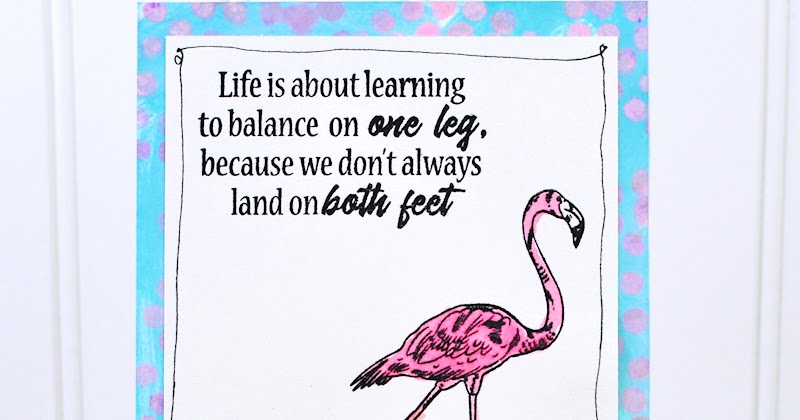 Rain Puddles Design: Pink Flamingo and Balance