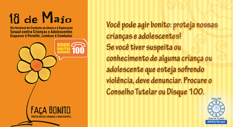 18 DE MAIO FAÇAMOS BONITO NA LUTA PELOS DIREITOS DA CRIANÇA E DO ...