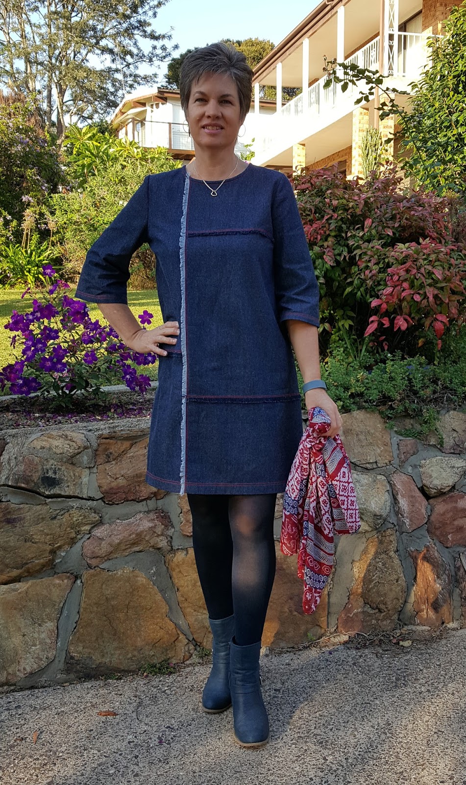 Sew, Jean Margaret: Style Arc Jema Panel Dress in Denim