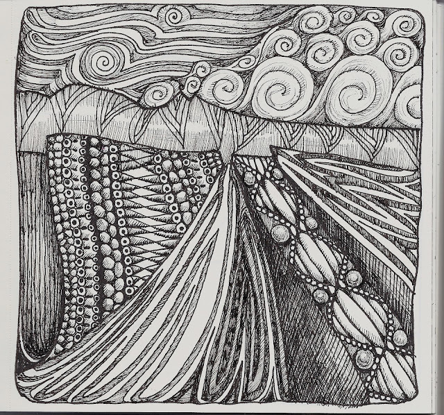 The Road Well-Tangled #Zentangle #ZentangleInspiredArt