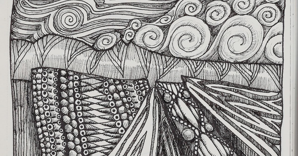 The Road Well-Tangled #Zentangle #ZentangleInspiredArt