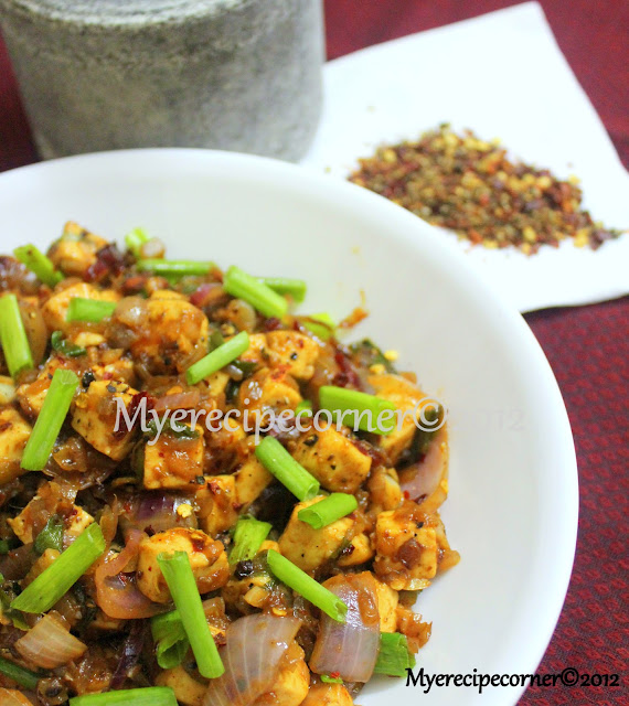 Mye's Kitchen: Pepper Paneer- Indo Chinese recipe