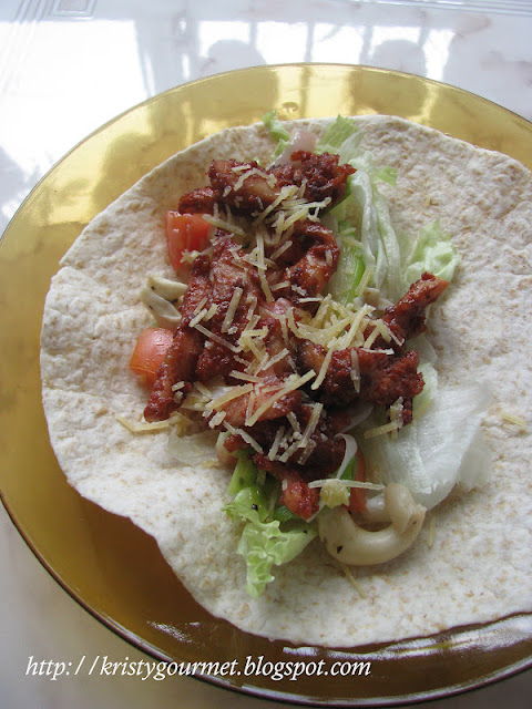 Tocino Chicken Wrap With Butter Mushroom Mixed