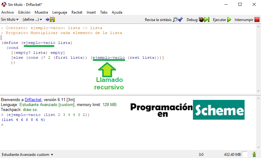 Introducción a listas en [Scheme / DrRacket]