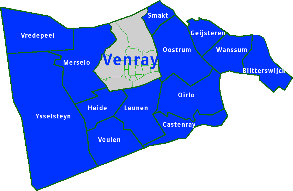 Straten in Venray: Kaart