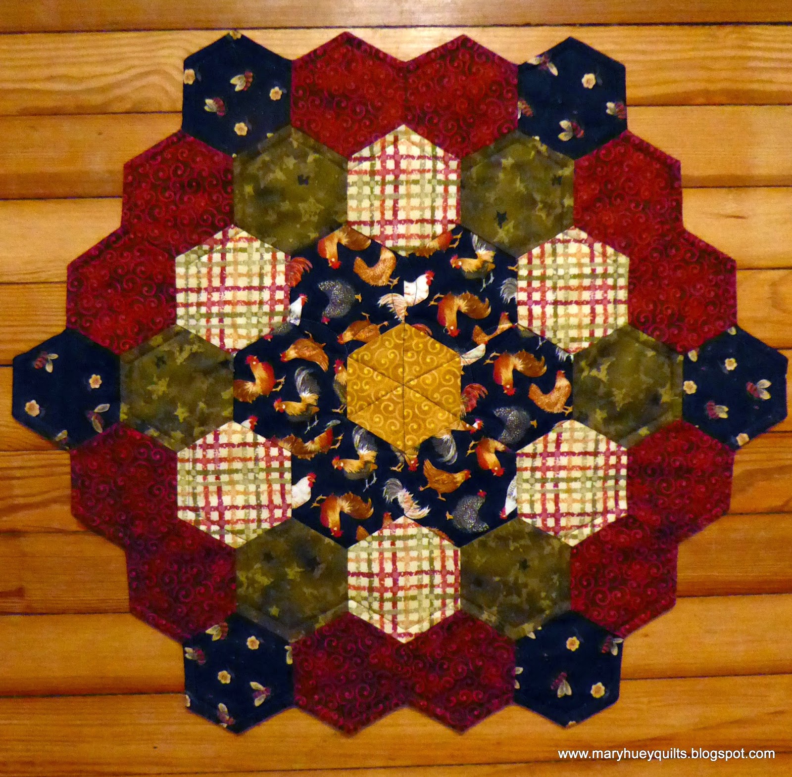 Quilting through Rose-colored Trifocals!: A HEXAGON TABLEMAT FINISH and ...