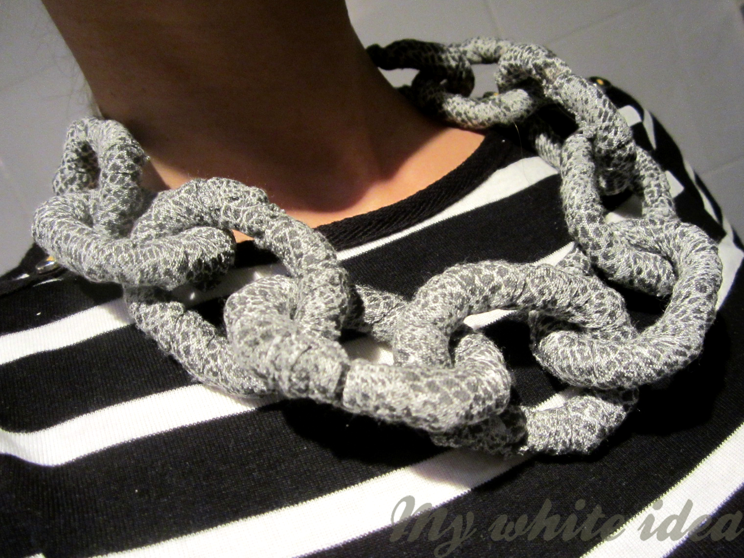 BIG CHAIN NECKLACE DIY | MY WHITE IDEA DIY