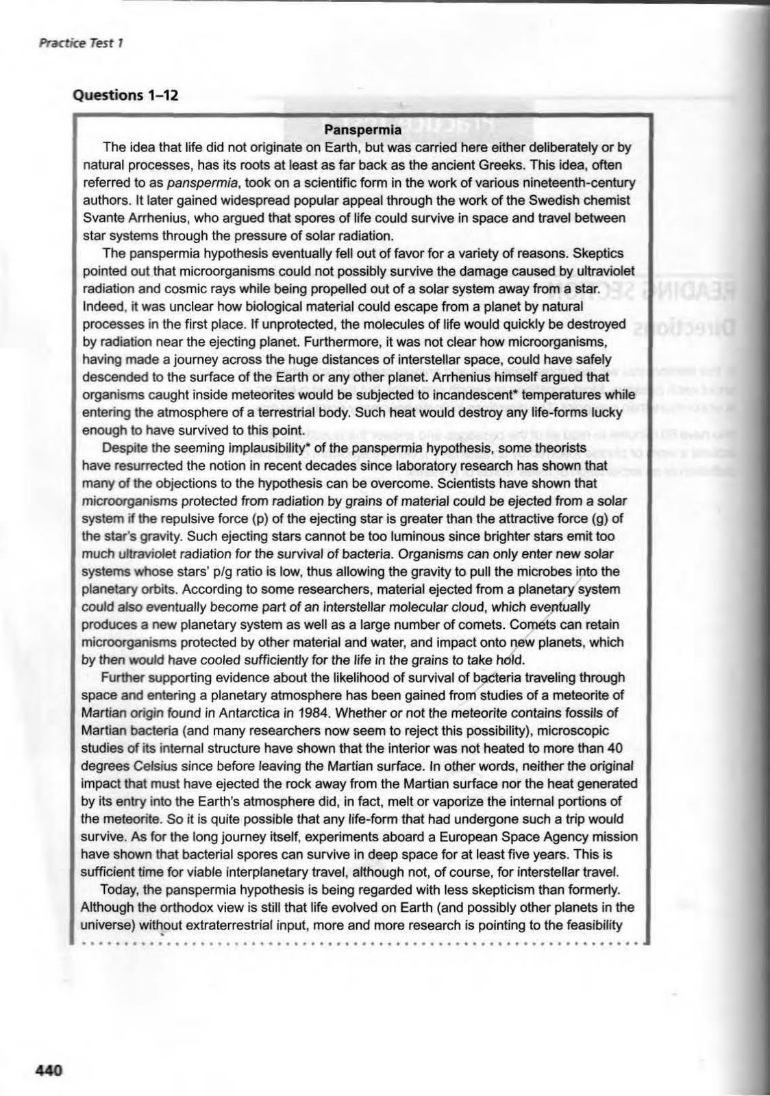 Ozden Yagli: TOEFL Reading Passage