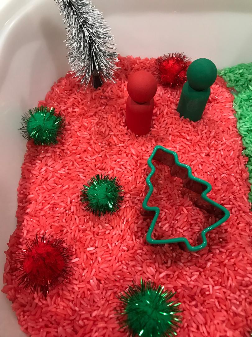 Christmas Sensory Bin - For the Love of Teaching