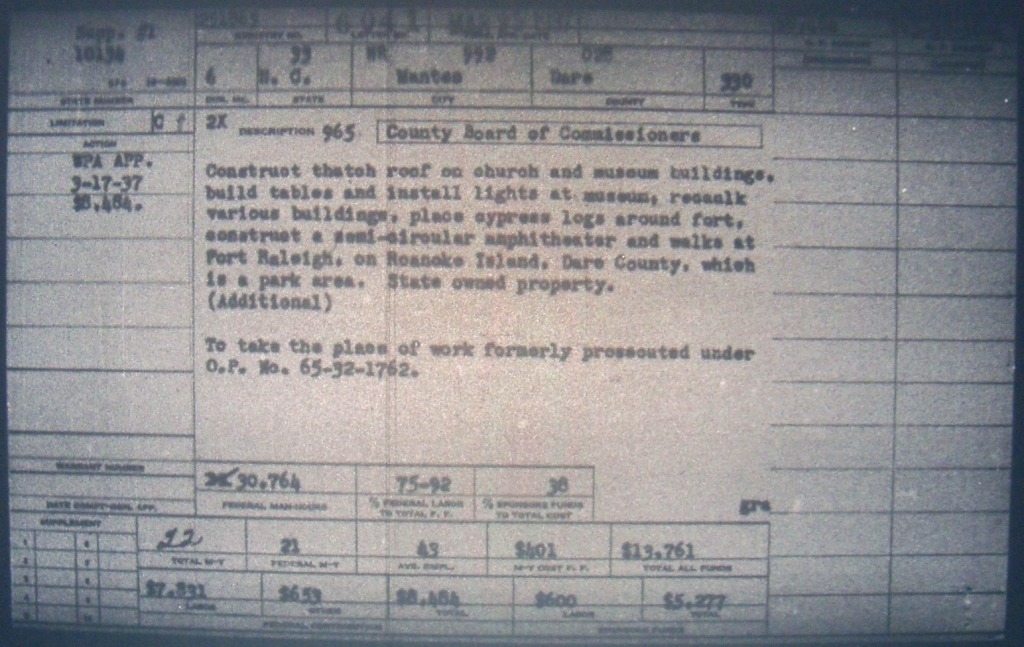 New Deal of the Day: A New Deal for Fort Raleigh