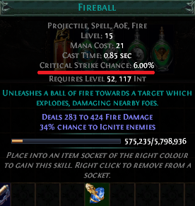 PoEの話: 計算の話 - Critical Strike