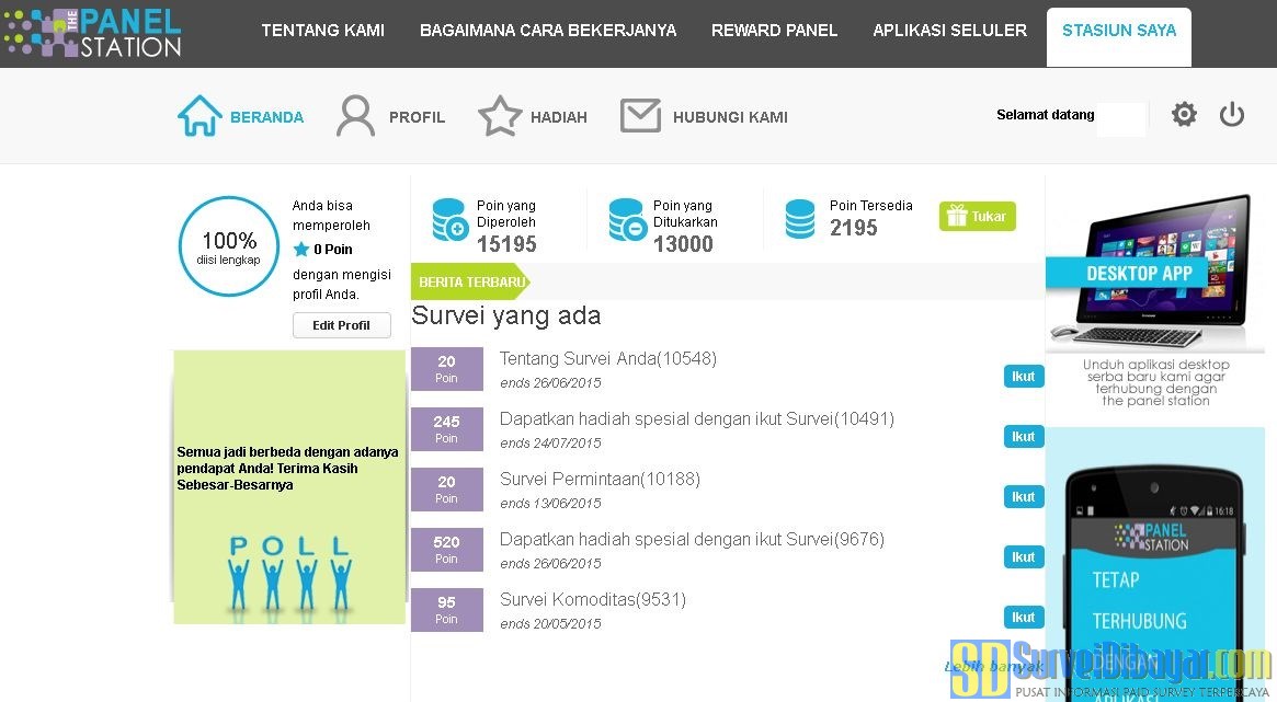 The Panel Station Indonesia Online Survey Dibayar Paypal Dan Voucher ...