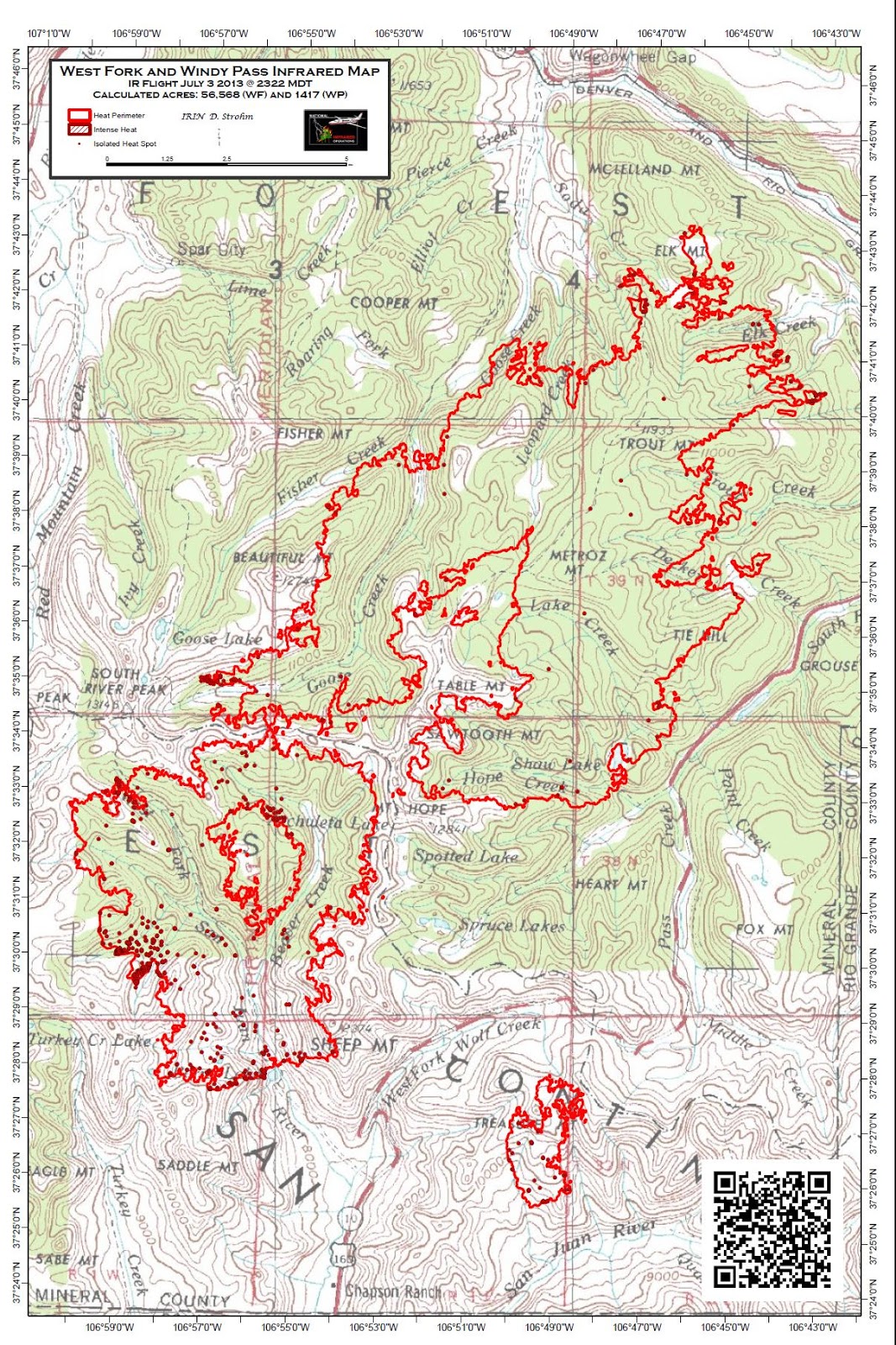 West Fork Fire Complex: Fire Maps