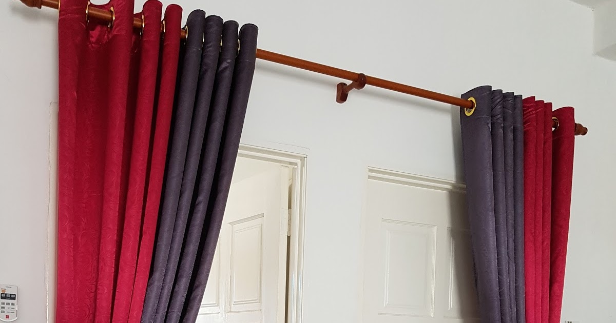 Langsir Paten Terkini.: Koleksi Langsir raya kombinasi warna merah.