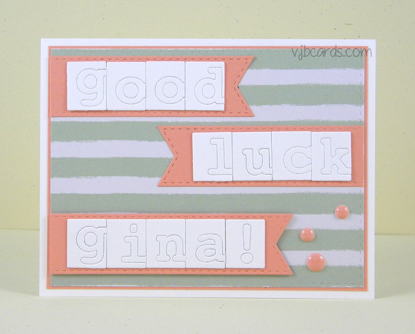 VJB Cards: Good Luck, Alphabet Blocks