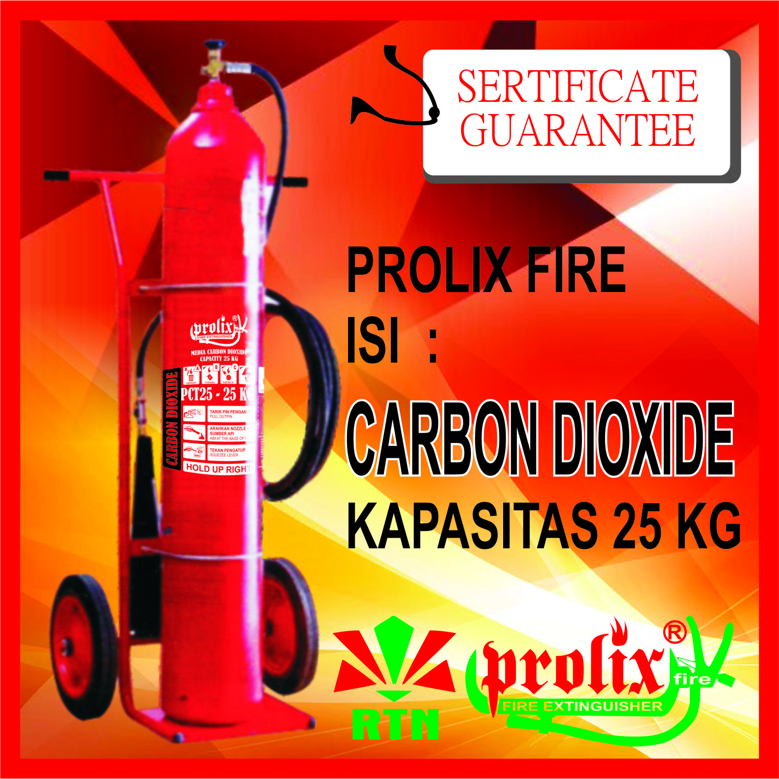 Tabung Pemadam Api Co2 25 Kg - Carbon Dioxide - Alat Pemadam Api ...