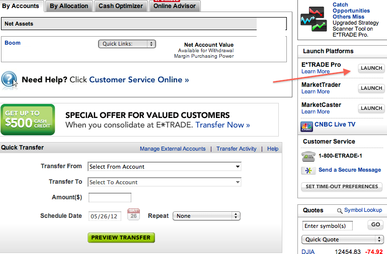 BoomStocks: Lesson 2, Anatomy of E-Trade Pro (Order Entry)