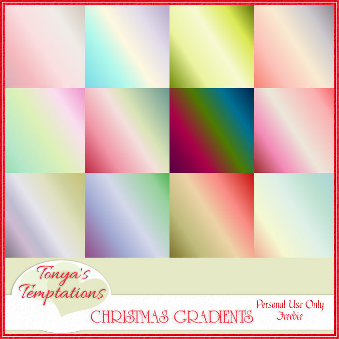 Tonya's Temptations: • Christmas Gradients