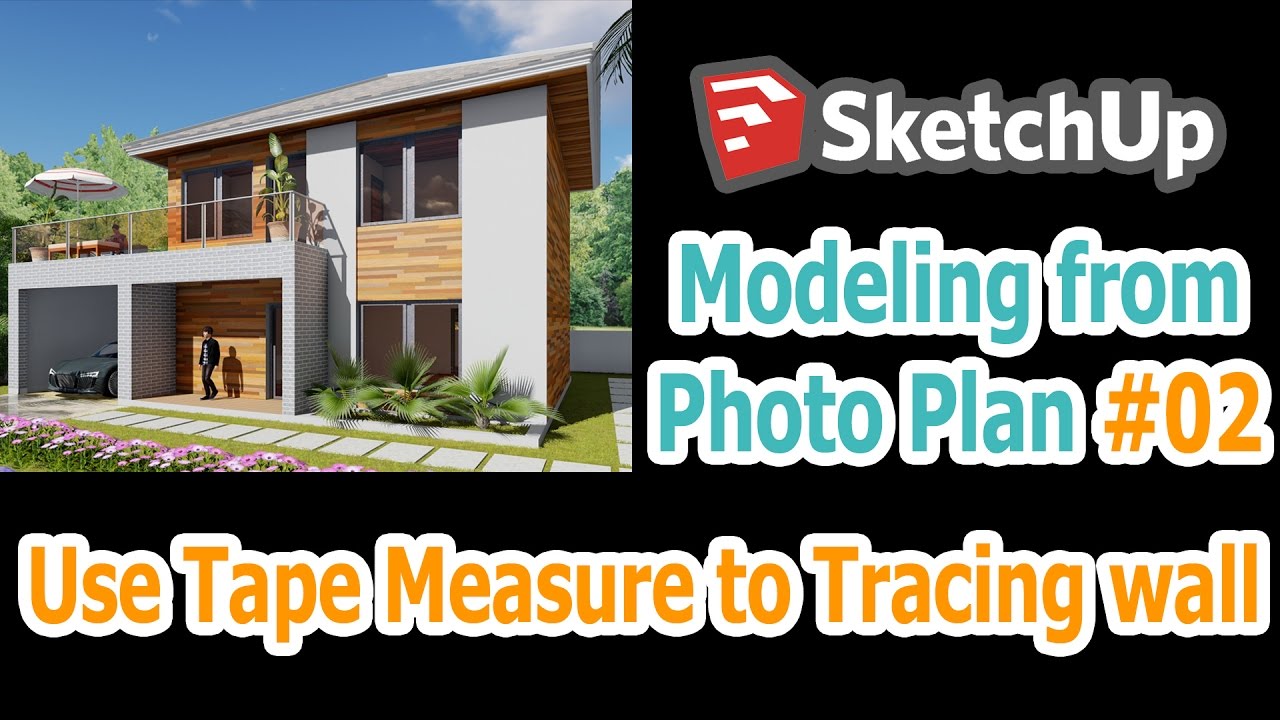 How to use Tap preparing wall location Sketchup Tutorial 02 | SaM ArchitecT