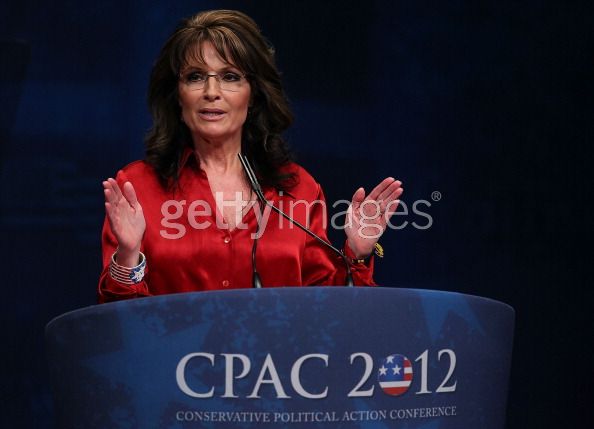 Ladies in Satin Blouses: sarah palin - red satin blouse