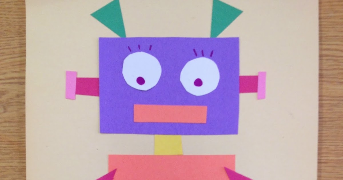 Ms. C's Artroom: Geometric Robots Art Lesson