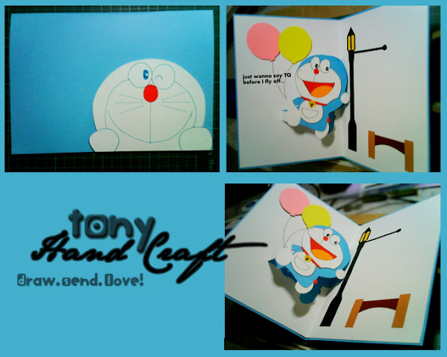 Tony.Hand.Craft: Doraemon Thank You Pop-Out Card