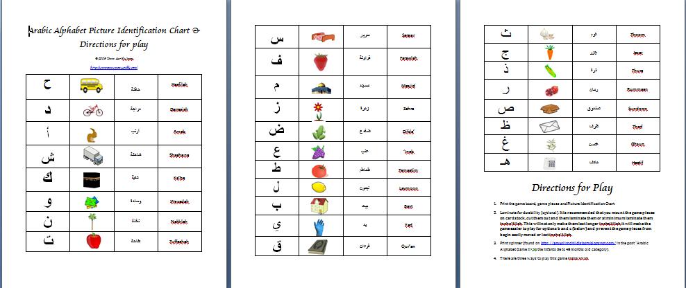A Muslim Child is Born: Arabic Alphabet Game II - All Letters
