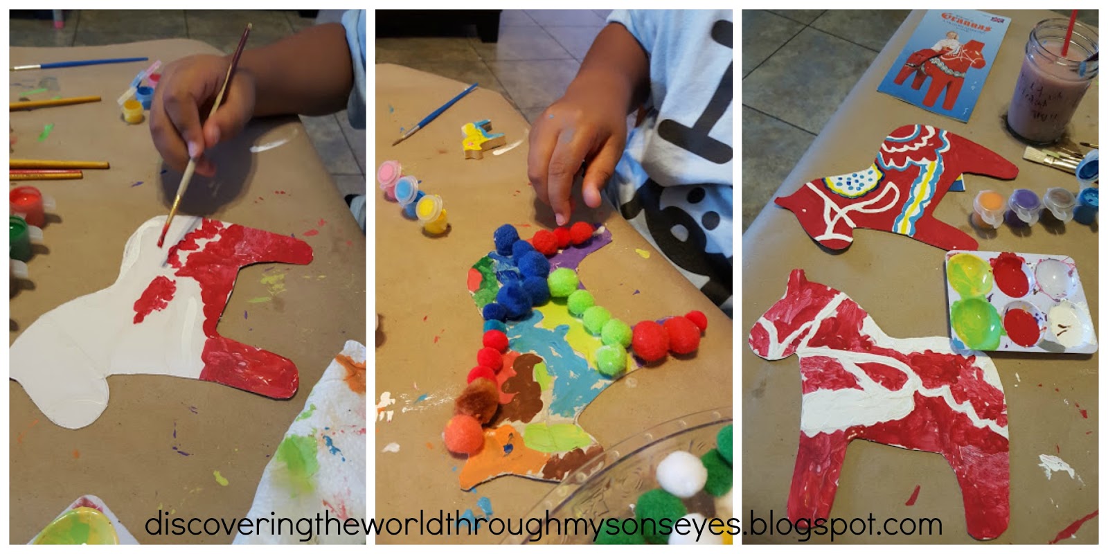 Discovering Sweden with Kids Dala Horse Craft