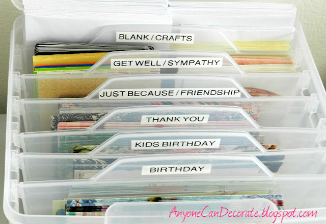 Anyone Can Decorate: Organized Craft Space - Greeting Card Organizer