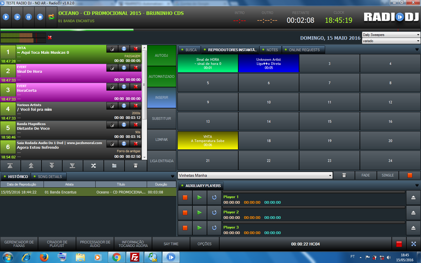 RBARRETO: Automatizador, Automação de rádio: Programa RadioDJ