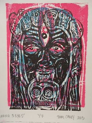 Rusty Nail Studio: Mama 3 Eyes Relief Print