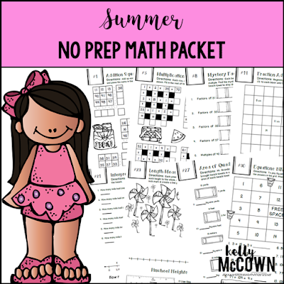 Kelly McCown: 4th Grade Summer Math Review