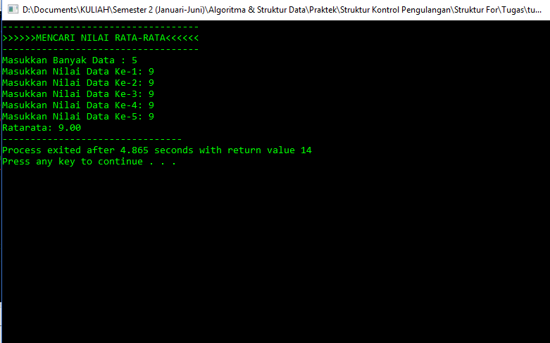 Tutorial membuat program mencari nilai rata-rata dengan bahasa C ...